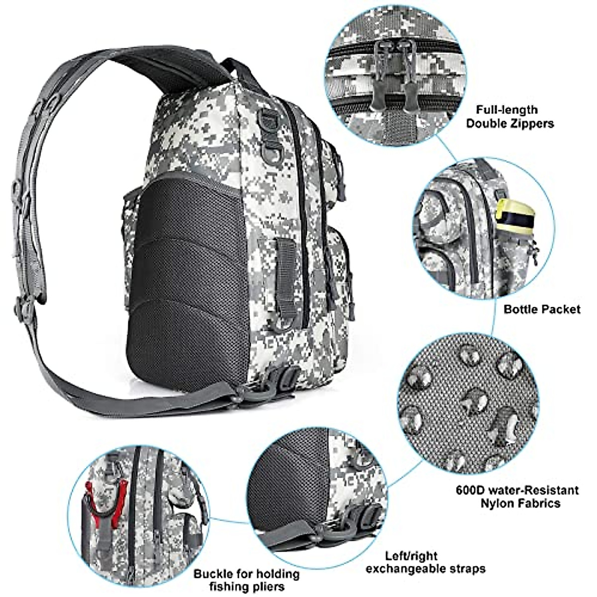 PLUSINNO Fishing Rod and Reel Combos and Fishing Tackle Backpack Storage Bag,Carbon Fiber Telescopic Fishing Rod with Reel Combo,Fishing Gear Bag,Water-Resistant Fishing Backpack with Rod Holder