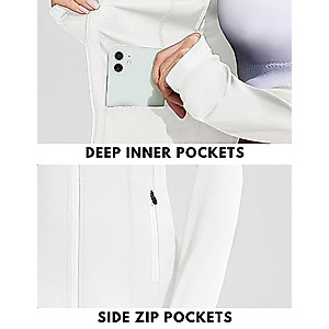 Pinspark Athletic Jackets for Women Full Zip Golf Sport Gym Define Jacket Lightweight Full Zip Running Athletic Jacket with Thumb Holes