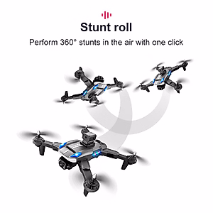 JTBBKing Drones with 4K Dual Camera for Adults Kids Beginners ,360° Intelligent Obstacle Avoidance,WiFi FPV Video,Optical Flow Positioning Remote Control ESC One Key Start Landing Foldable RC Quadcopter Girls Boys Toys kids Gifts,2 Batteries (Black)