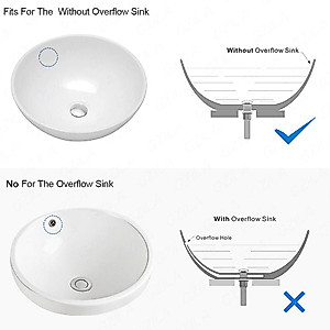 GZILA Vessel Sink Drain Without Overflow, White Pop-Up Drain with Basket Stopper, Bathroom Vanity Ceramic Brass Strainer Hair Catcher, Anti-Clogging Brushed Nickel, Porcelain Cap