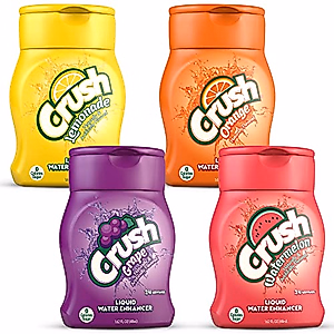 Crush, Summer Variety, Liquid Water Enhancer – New, Better Taste! (4 Bottles, Makes 96 Flavored Water Drinks) – Sugar Free, Zero Calorie