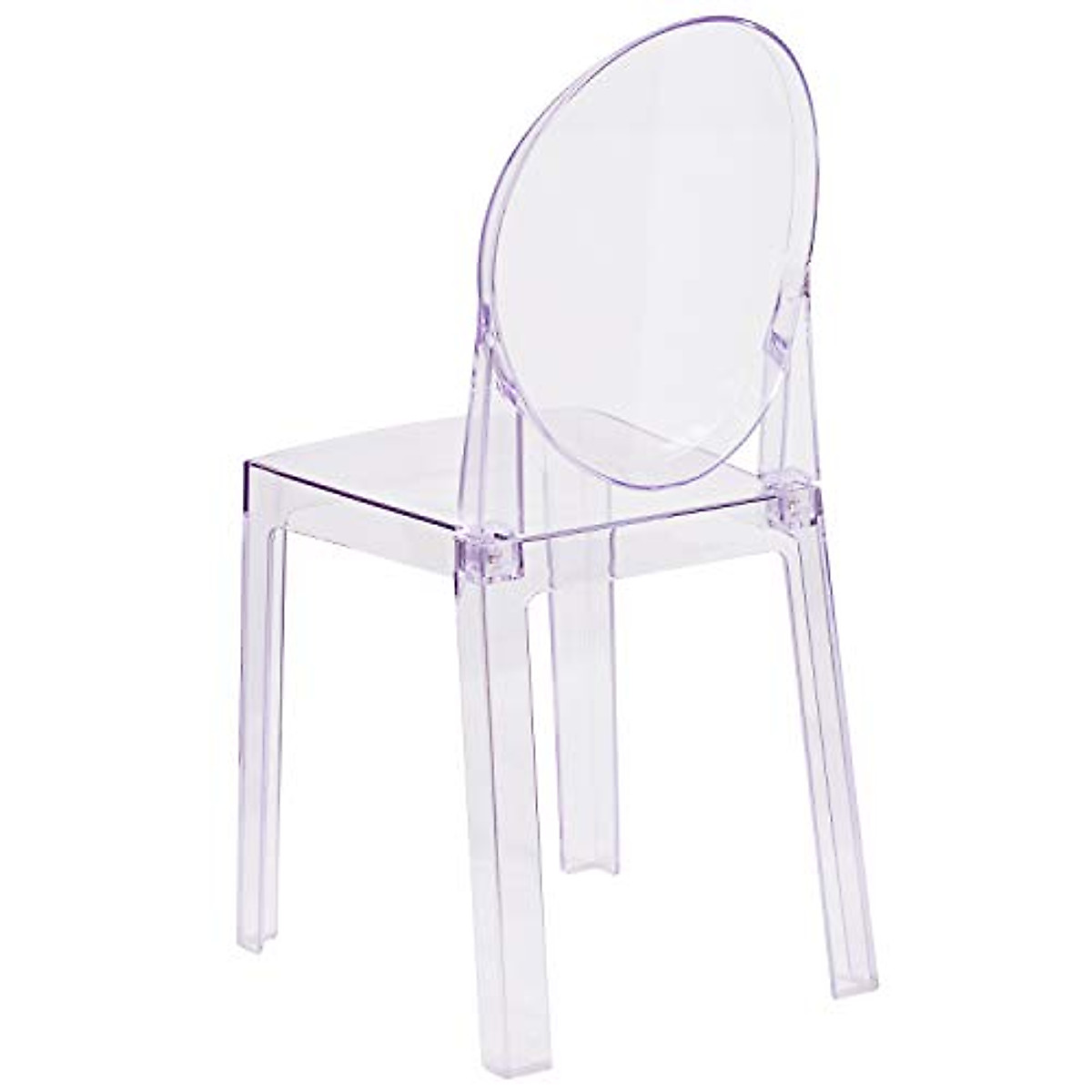 Flash Furniture Revna 4 Pack Revna Ghost Chair with Oval Back in Revna Transparent Crystal