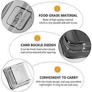 Hemoton Mini Cake Box 100Pcs Clear Plastic Mini Cupcake Cookie Box Muffins Mooncakes Box Pastry Packing Boxes Christmas Holiday Party Favors Supplies Mini Mooncake Box