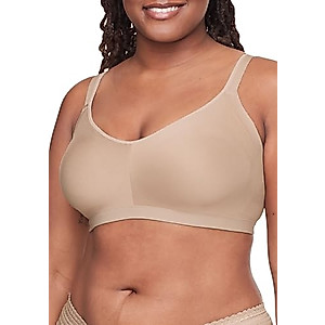 Warner's womens Easy Does It Underarm Smoothing With Seamless Stretch Wireless Lightly Lined Comfort Rm3911a Bra, Toasted Almond, Medium US