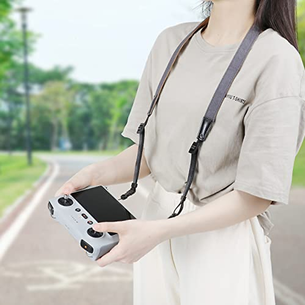 SEASKY Neck Lanyard Strap for DJI Mini 3 Pro/Mavic 3 Classic Cine DJI RC/DJI RC Pro Smart controller Accessories Mavic 2 pro Air 2S Drone Neck Shoulder Tape Tapes band (Dark Grey Double Layer)