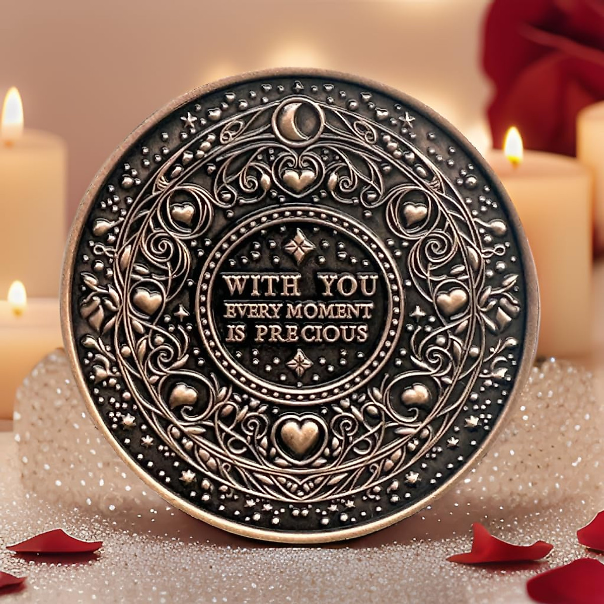 ZSALSTING - Love Coin Collection Challenge Coin: Unique Memento and Pocket Token Gift to Inspire and Make Him/Her Lucky - Perfect Commemorative Gift to Show Your Love and Appreciation-ZSALSTING