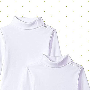 Spasilk Baby 2 Pack Baby Turtleneck T-Neck Long Sleeve Bodysuit