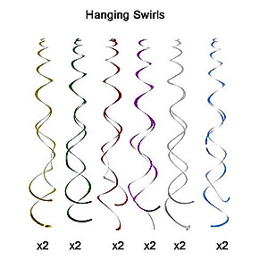 11th Birthday Decorations Supplies Rose Gold 11 Foil Balloons, Happy Birthday Banner, Hanging Swirls, Pompoms Flowers, Metallic Chrome Balloons, Confetti Balloons For Girls' Birthday Party