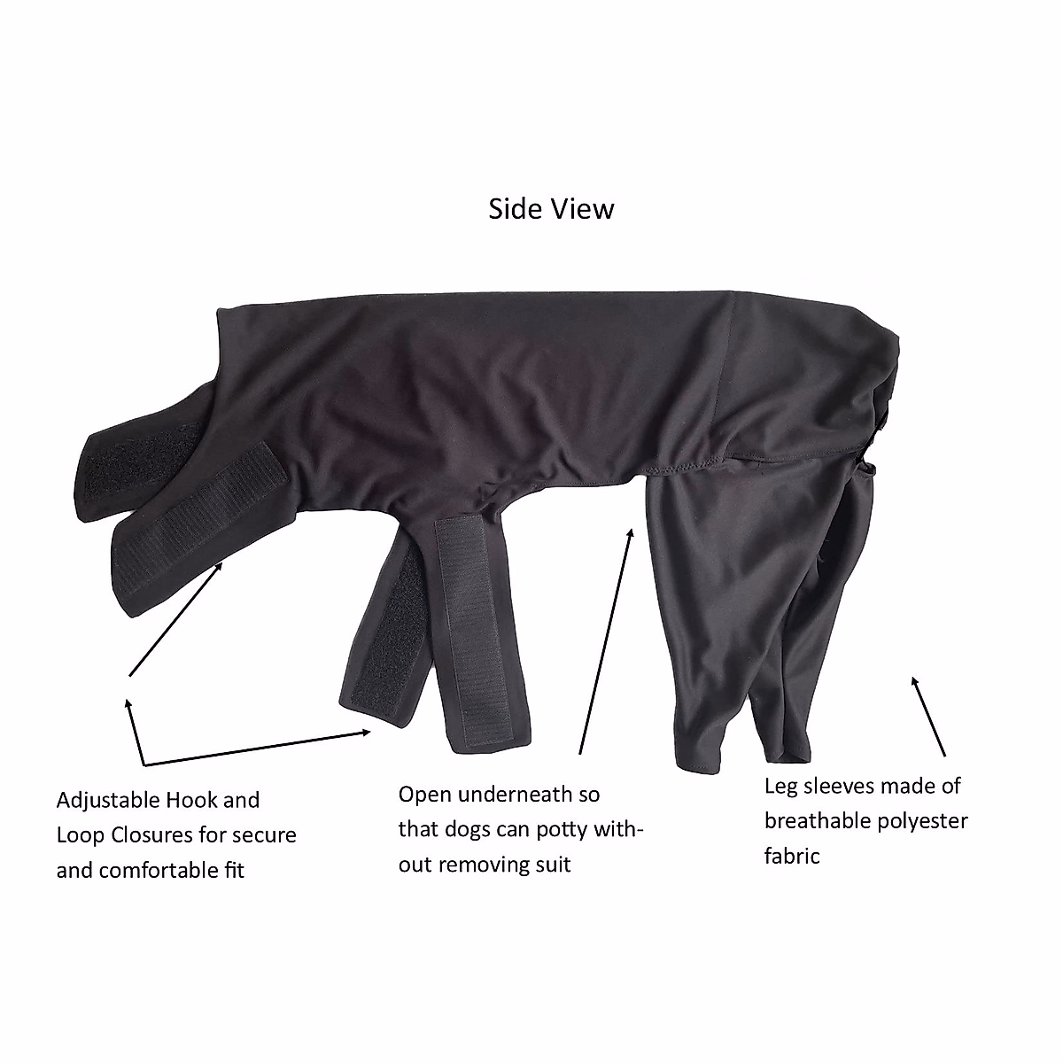Dog Sleeve for Rear Legs Anti Lick, Dog Surgery Recovery Suit, Dog Pants to Prevent Licking, Dog Cone Alternative for Hind Legs, XXL, Blue