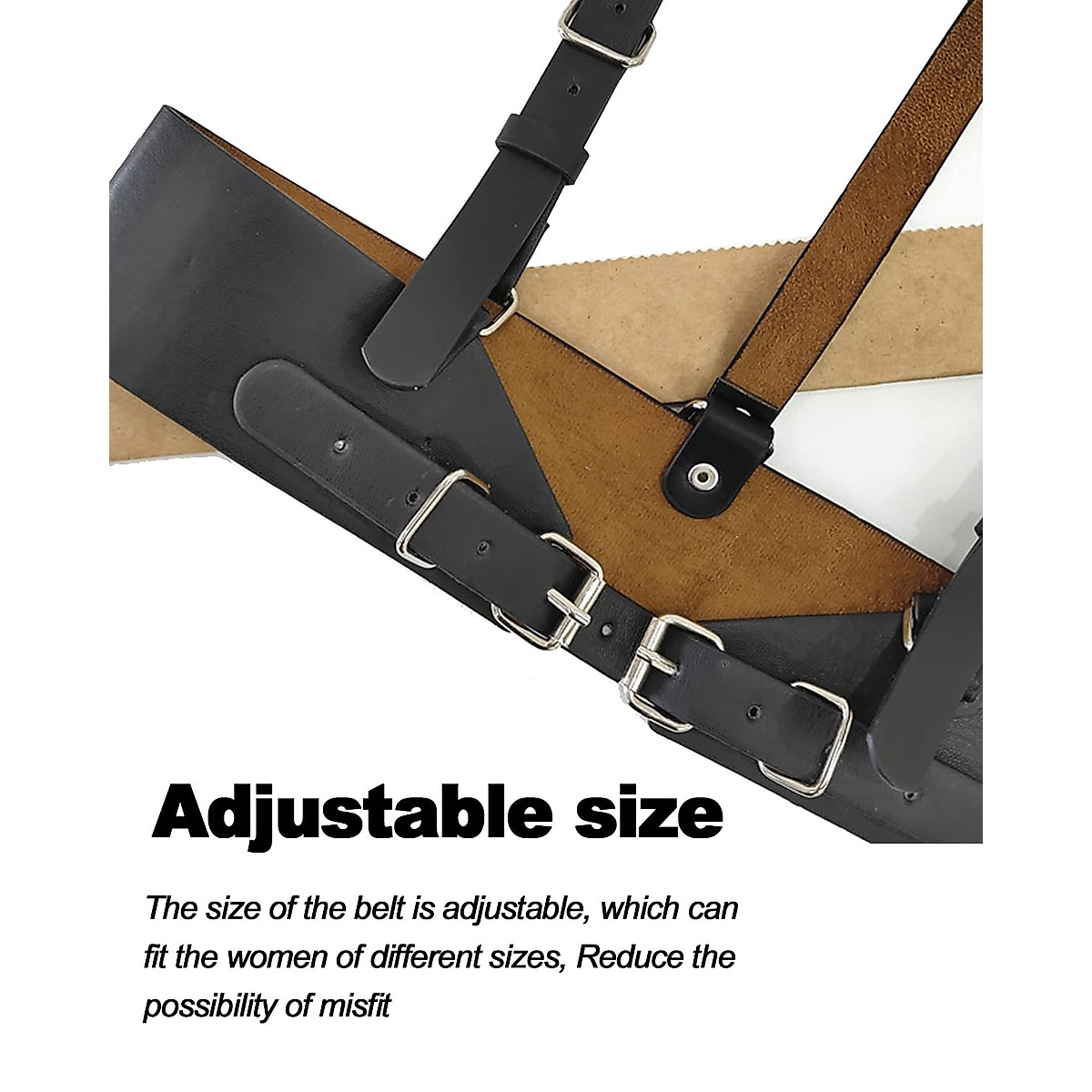 Punk Leather Body Harness for Women, Adjustable Body Chain Belt Rave Party Accessories