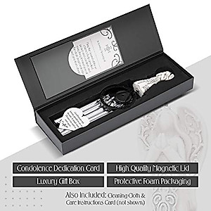 Memorial Wind Chimes with Celtic Angel & Heart - Goodbyes are Not Forever - Sympathy Gift for Loss of a Loved One