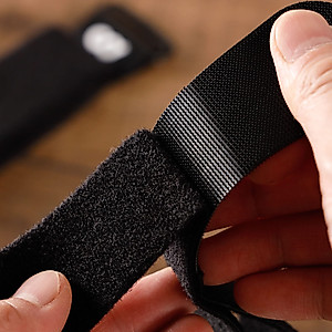 CyclingDeal Pack of 2 Bike Rack Straps - Bicycle Wheel Stabilizer for Car, Garage Rack, Repair Stand - Double Sided Extra Long Adjustable Hook and Loop Straps - Universal Fit Bikes