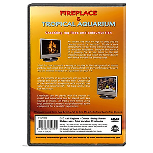 DVD Ambiance - Cheminée et Aquarium Tropical, 2 heures de vidéo d'atmosphère HD en boucles de 25 minutes