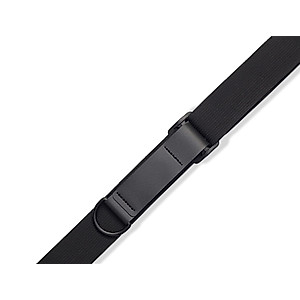 Levy's Leathers Right Height Guitar Strap with RipChord Quick Adjustment Technology; 3" Wide Ergonomic Padded Leather - Black (MRHSS-BLK)