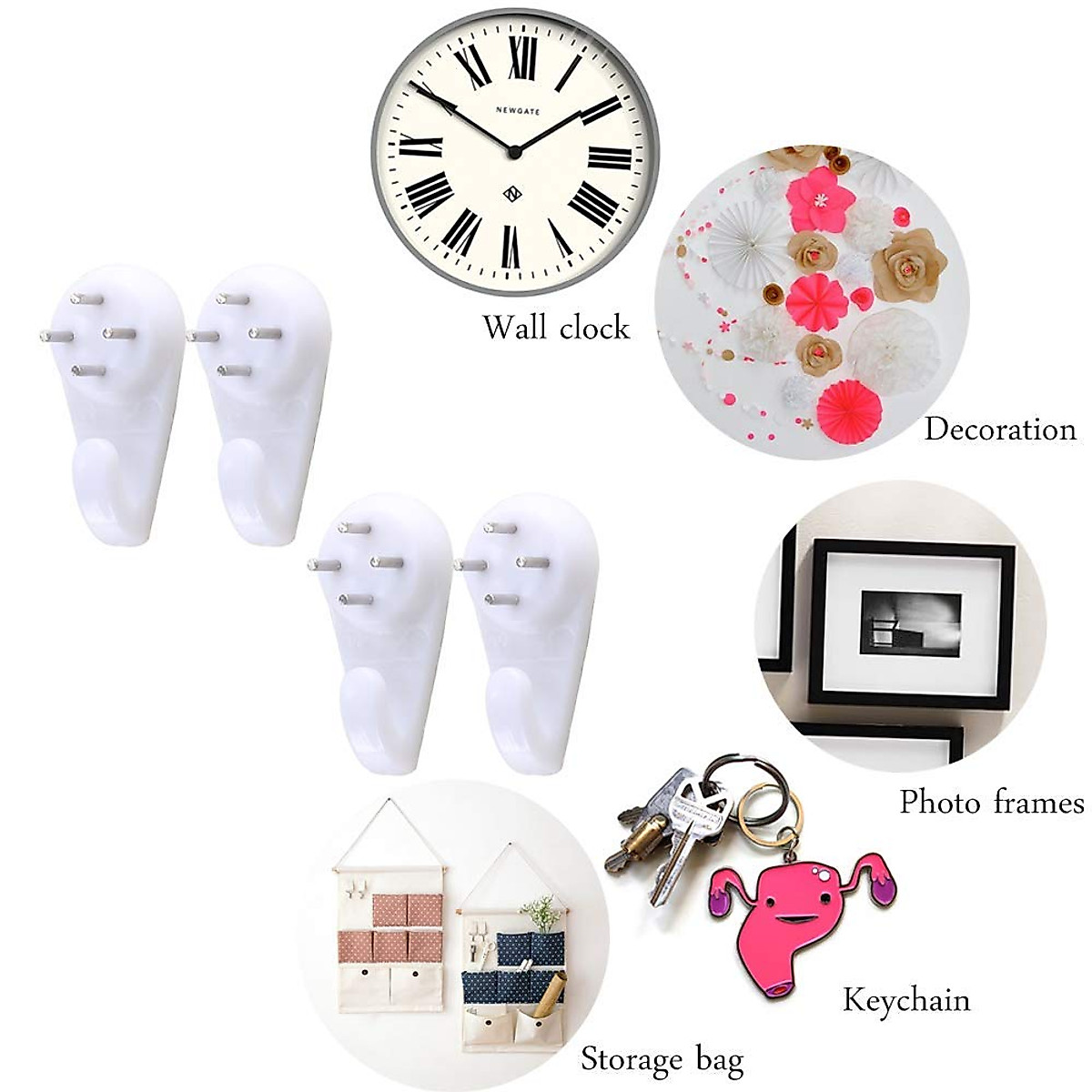 ManYee 10 Pack Plate Hangers Invisible Wall Plate Hangers Stainless Steel Plate Hangers for The Wall and 12 Pack Wall Hooks Compatible 7.5 to 9 Inch for Decorative Plates Art Wall Brass Coated