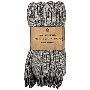 Yacht & Smith 4 Pairs Merino Wool Socks for Men & Women, Thermal, Warm Sock Hiking Winter, Bulk Pack