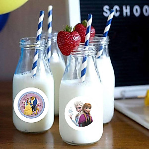 500 Pieces（8 Patterns） Princess Stickers Colorful Fashion Graffiti Rolls Self Adhesive Seals for Kids Girls Boys Teens Adults for Water Bottles Laptop Suitcase for Birthday Party Supply Decor Favor