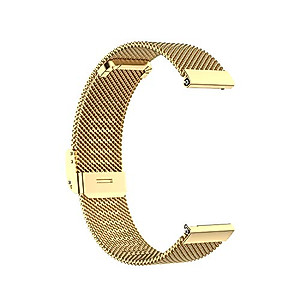 Chofit Metal Mesh Stainless Steel Loop Compatible with MILOUZ IDW19 Watch Band for Women&Men Wristbands Bracelet Adjustable Band Strap Replacement Bands for MILOUZ IDW19 Smartwatch (Gold)