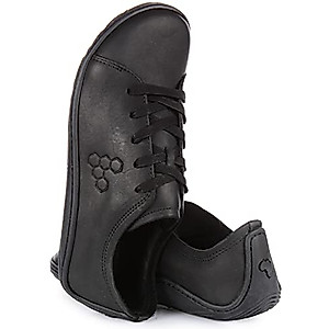 Vivobarefoot Addis, Mens Classic Leather lace-up with a Barefoot Feel & a Social Conscience Black 44 EU