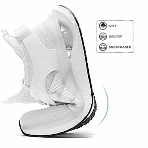 Men's Walking Shoes Fashion Running Lightweight Sneakers Tennis Casual Workout Cross Trainers Zapatillas para Hombre White