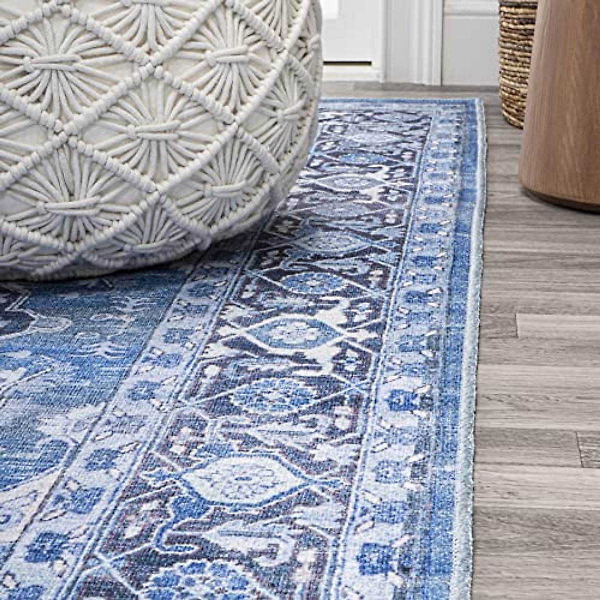 JONATHAN Y WSH109B-3 Maris Ornate Medallion Machine Washable Indoor Bohemian Transitional Area Rug,High Traffic,Kitchen,Living Room,Backyard,Non Shedding,3 X 5,Blue/Navy
