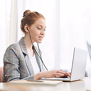 3 Pack Boost+ Headphones Earphones Earbuds 3.5mm Wired Headphones | Stereo Sound Noise Isolating Earphones with Built-in Microphone Inline Volume Control - Black