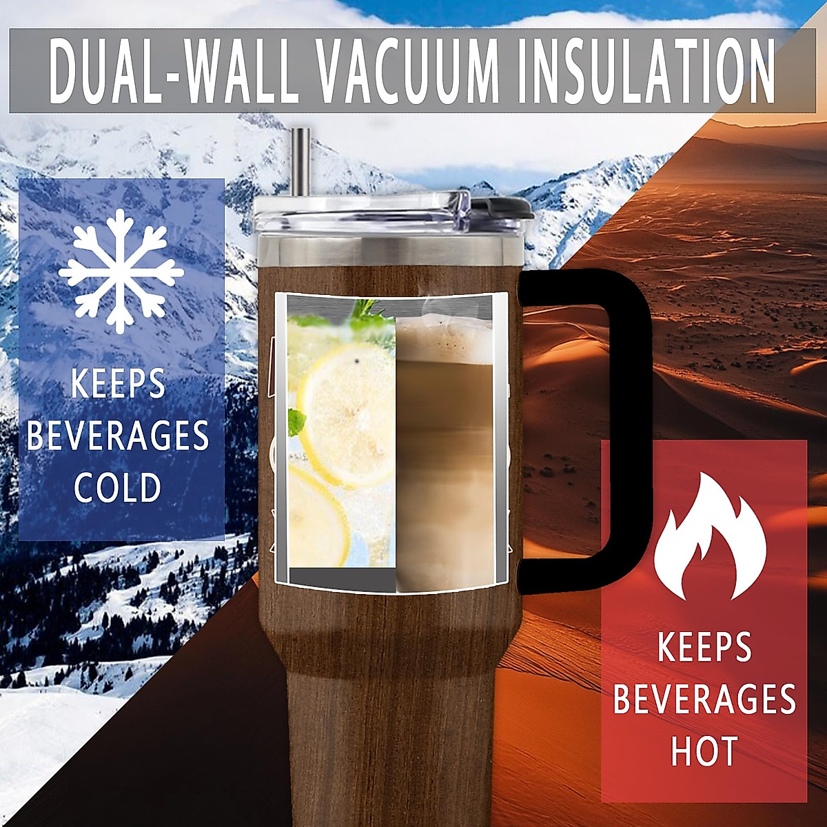 Uibunoo Dad Birthday Gift, 40 Oz Awesome like My Daughter Tumbler with Handle & Straw, Father Gifts from Daughter, Birthday Presents for Dad Daddy Father Tumbler, New Daddy Gift