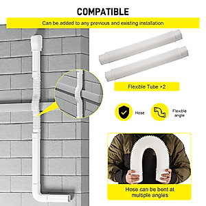 DWALE 3" 17Ft PVC Decorative Line Set Cover Kit, Mini Split line Set Cover,for Ductless Mini Split Air Conditioner and Central AC and Heat Pumps