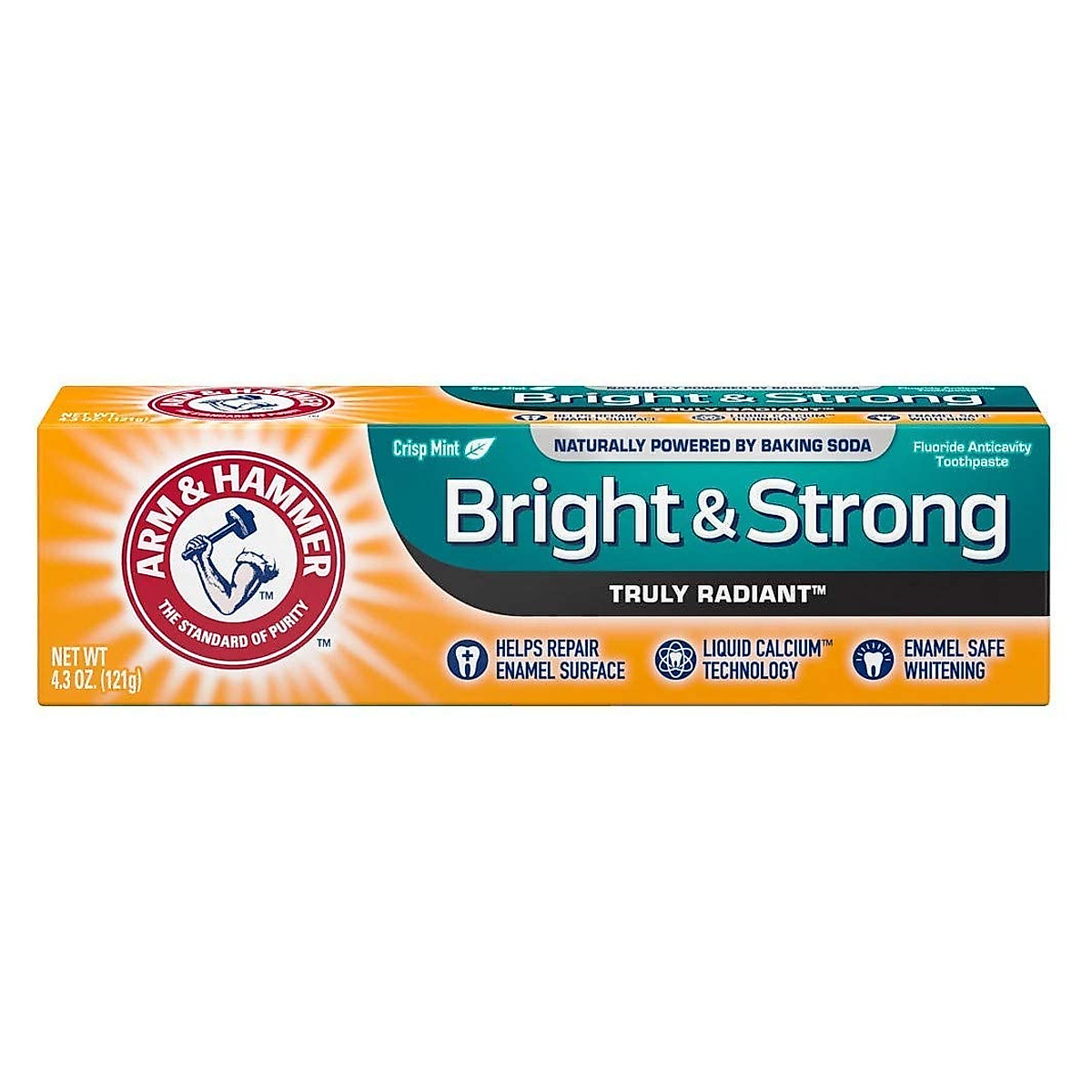 ARM & HAMMER Truly Radiant Bright & Strong Fluoride Anticavity Toothpaste Fresh Mint 4.3 oz