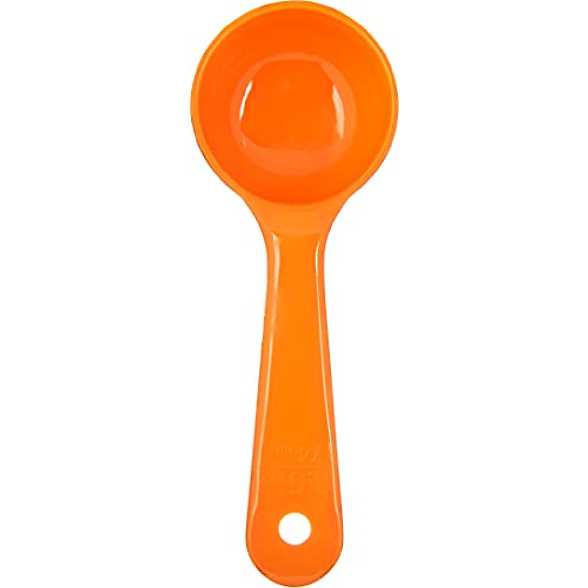 CFS 492524 Solid Short Handle Portion Control Spoon, 2.5 oz, Orange