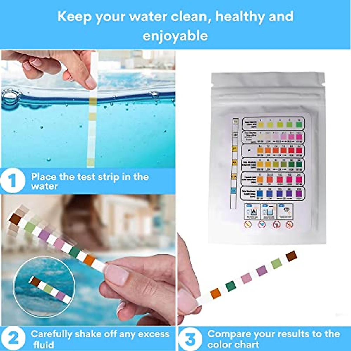 GEMINIGAMER2 Spa in-Filter Mineral Sticks Parts for Hot Tub Filter Cartridge-Includes 6 in1 Test Strips for Hot Tubs -2 Pcs (Yellow)