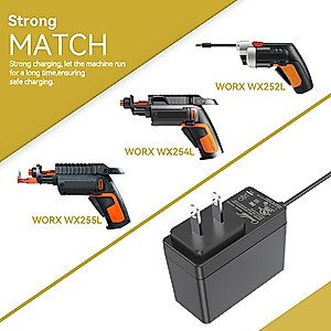 Omilik 5V UL AC Adapter for Worx WX255L WX255L.2 WX255 WX255.1 SD Slide Driver WX253 WX253.1 WX254L WX252 WX252L Worx 4V Cordless Drill Screwdriver Works SD & XTD Driver Worx Zip Snip WX081L WX08IL