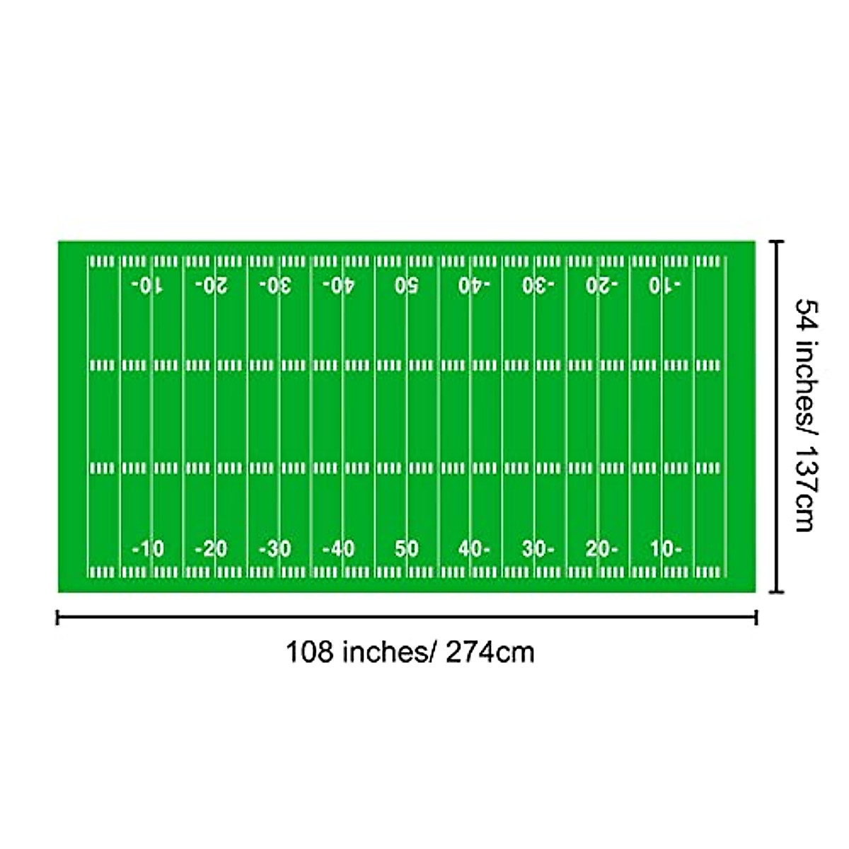 UNIIDECO 2 Pieces 54”x108” Football Tablecloth, Soccer Themed Plastic Table Cover, First Down Football Birthday Party Gender Reveal Decoration Supplies