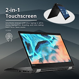 Lenovo ThinkPad L13 Yoga Business 2-in-1 Laptop, 13.3" FHD Touchscreen Display, 11th Gen Intel Core i7, 16GB RAM, 512GB PCIe M.2 SSD, 3-Yr Warranty, Wecam, FP Reader, Wi-Fi 6, Windows 11 Pro, Black