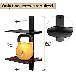 ART-GIFTREE Invisible Floating Book Shelves for Wall, Iron Floating Bookshelf Wall Mounted, Heavy-Duty Book Organizers for Home Bedroom Living Room Office, 2 Pack Black