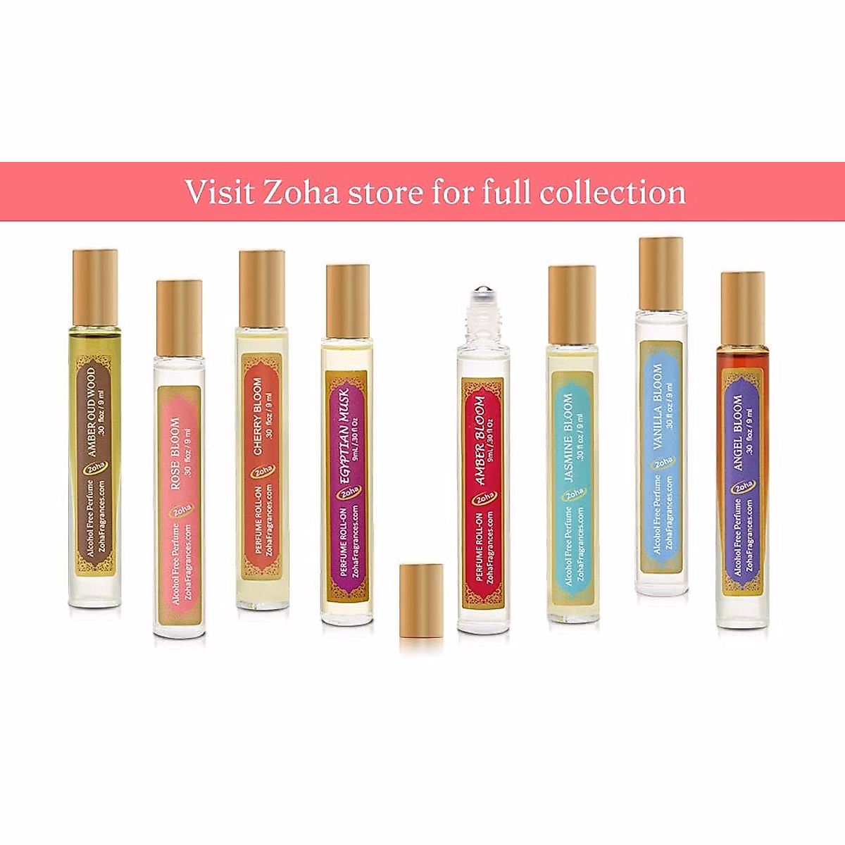 Zoha, Arabian Musk Perfume for Women and Men, Alcohol-Free Hypoallergenic Vegan Fragrance Oil Roll-On