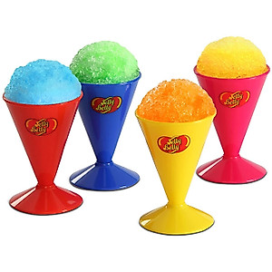 Jelly Belly Snow Cone Syrup Flavors- Shaved Ice Syrup, Slushie, and Ice Pop Flavoring for Party (4 Variety Pack - Cherry, Watermelon, Cotton Candy and Berry Blue)