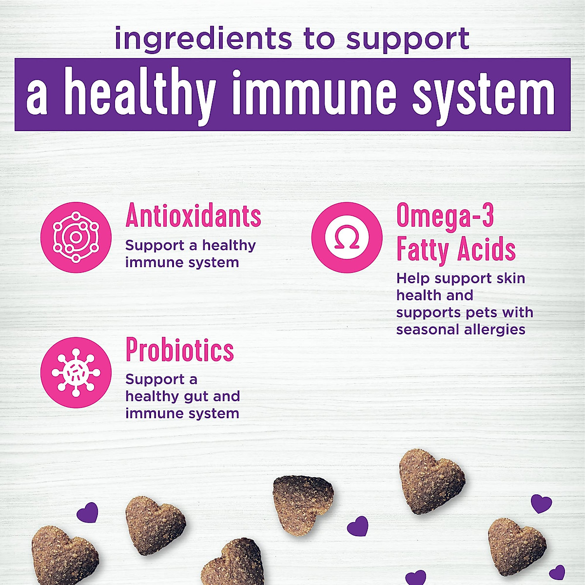 Wellness Salmon Flavored Soft Chew Immune & Allergy Supplements for Dogs, 90 Count