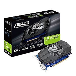 ASUS PH-GT1030-O2G GeForce GT 1030 2GB Phoenix Fan OC Edition HDMI DVI Graphics Card