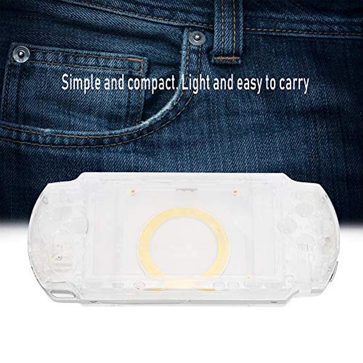 01 02 015 Console Case, Simple and Compact Game Console Replacement Shell with Screwdriver for Game Accessories(Transparent)