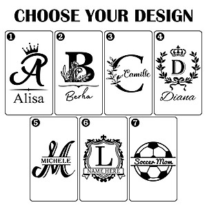 KrazeKK Personalized 40 Oz Monogrammed Initial Tumbler - Insulated Coffee Cup with Handle, Straw - Customized Reusable Water Bottle Travel Mug With Letter A-Z - Birthday Gifts for Women, Men, Friend