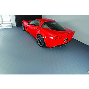 G-Floor Seamless Sheet Vinyl Shed Flooring Cover with Bonded Fibrous Backing - Levant Pattern (8' x 10', Slate Grey)