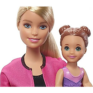 Barbie Gymnastics Coach Dolls & Playset with Coach Doll, Student Small Doll & Balance Beam with Clip & Sliding Mechanism
