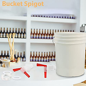 3 Pack Bucket Spigot 5 Gallon Bucket Spigot Plastic Bottling Bucket Spigot Tap Faucet Plastic Spigot for 5 Gallon Bucket Homebrew Wine Making Beer Brewing Bottling Bucket Fermenter Bucket