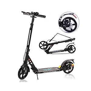 TENBOOM Adult Scooter for Teens and Adults, Lightweight, Disc Brakes, 8" Wheels, Adjustable Height, Foldable Design, Suitable for Riders 3.9-6 Feet, Easy to Carry and Operate