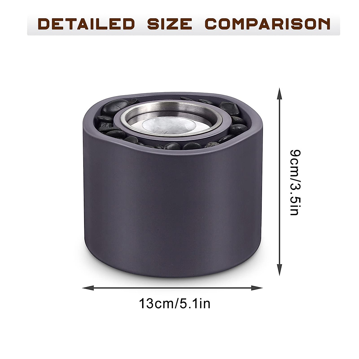 BRIAN & DANY Tabletop Fire Pit, Mini Rubbing Alcohol Fireplace ​for Indoor Outdoor