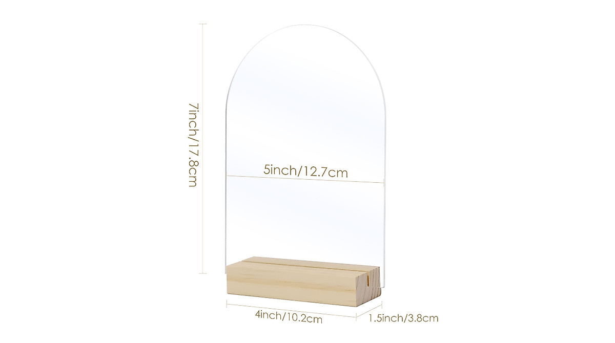 JINMURY 10 Pack Clear Acrylic Arch Signs - Perfect for Weddings