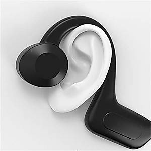 LADIGASU Wireless Bluetooth Headset Osteoconductive Headset Ear Hook Sports Headset Business Headset Lightweight Noise Reduction Bluetooth 5.2 Earphone