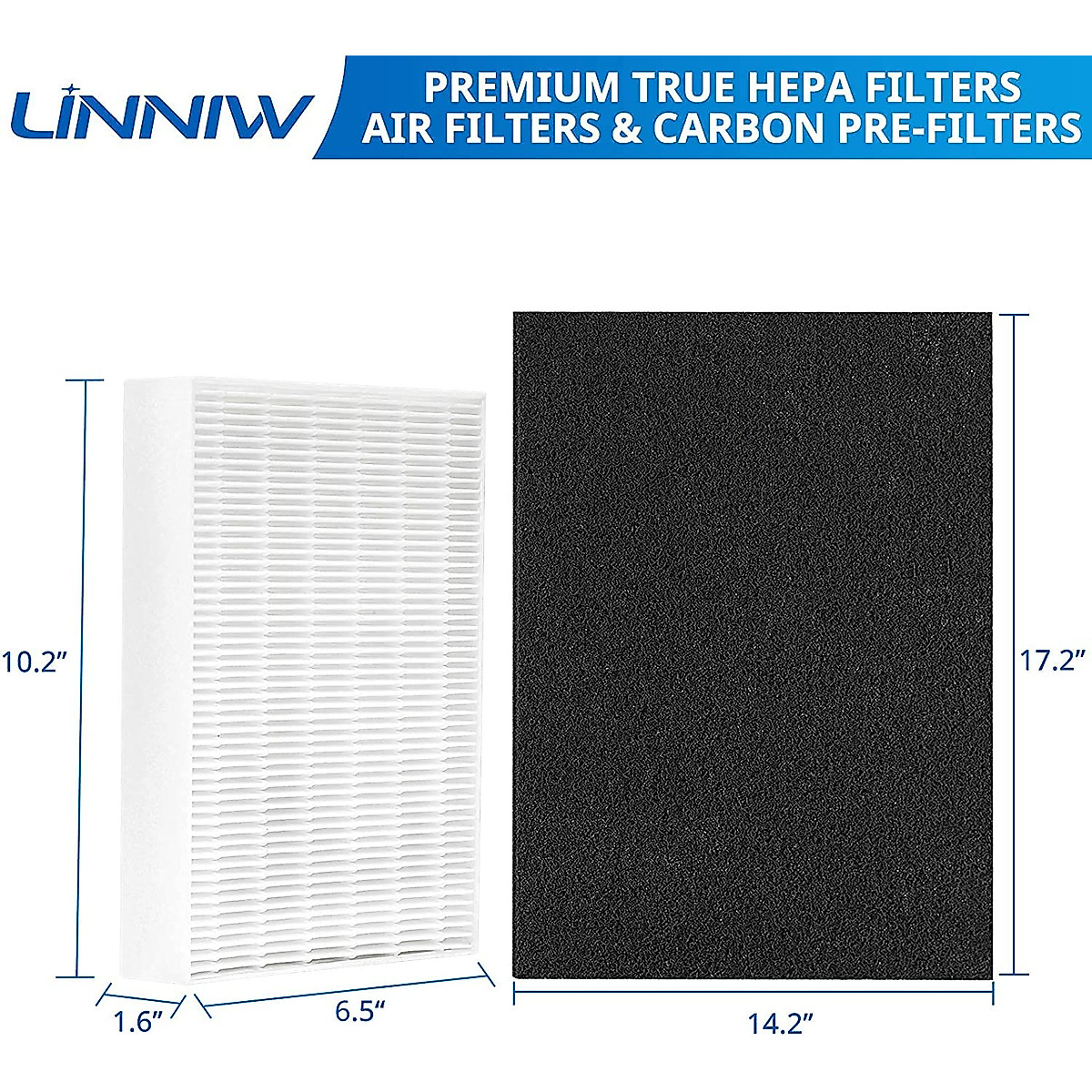 HPA300 HEPA Filter R for Honeywell HPA300 Replacement Filters - 3 HPA300 Filters & 4 Pre-Cut Pre-Filters Compatible with Honeywell Filters R and HRF-R3, HRF-R2, HRF-R1, HRF-AP1