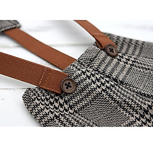 Coberllus Newborn Monthly Baby Photo Props Stripe Cool Boys Cap Rompers Photography (Grey)